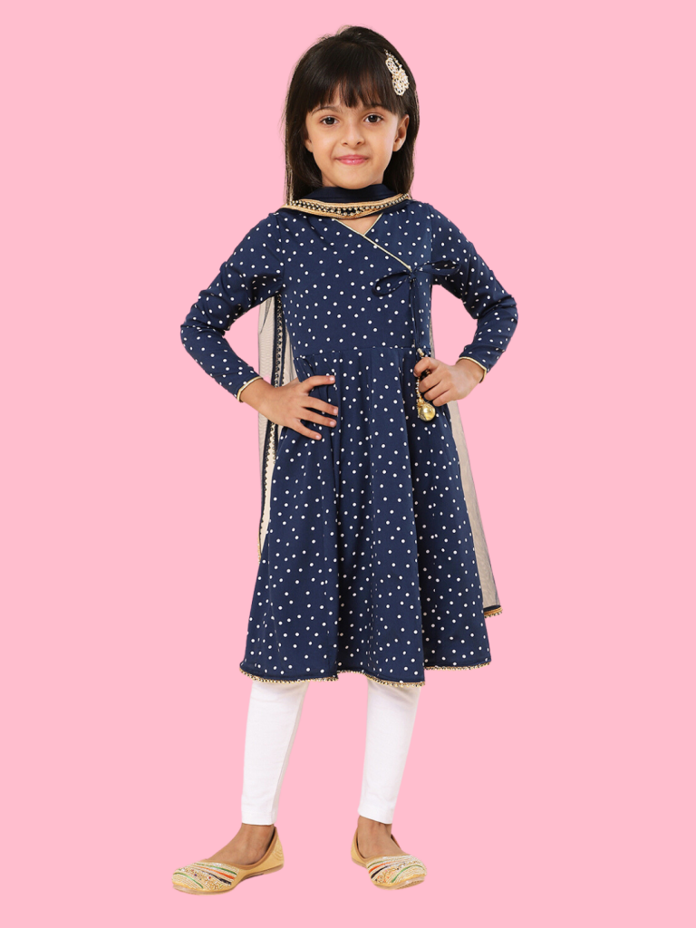 Navy Polka Dot Family Coordinates - A.T.U.N. | Clothing Brand in India