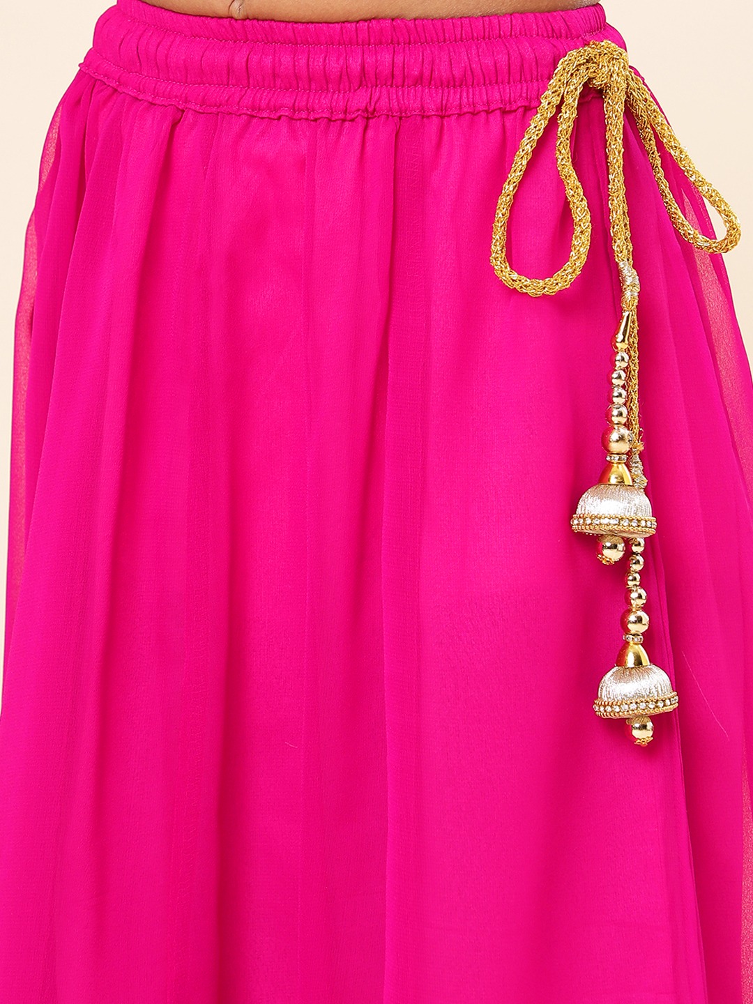 Hot Pink Embroidered Lehenga for Girls - A.T.U.N.